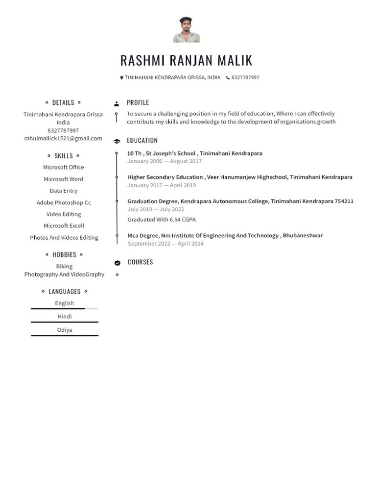 Rashmi Ranjan Malik CV | PDF
