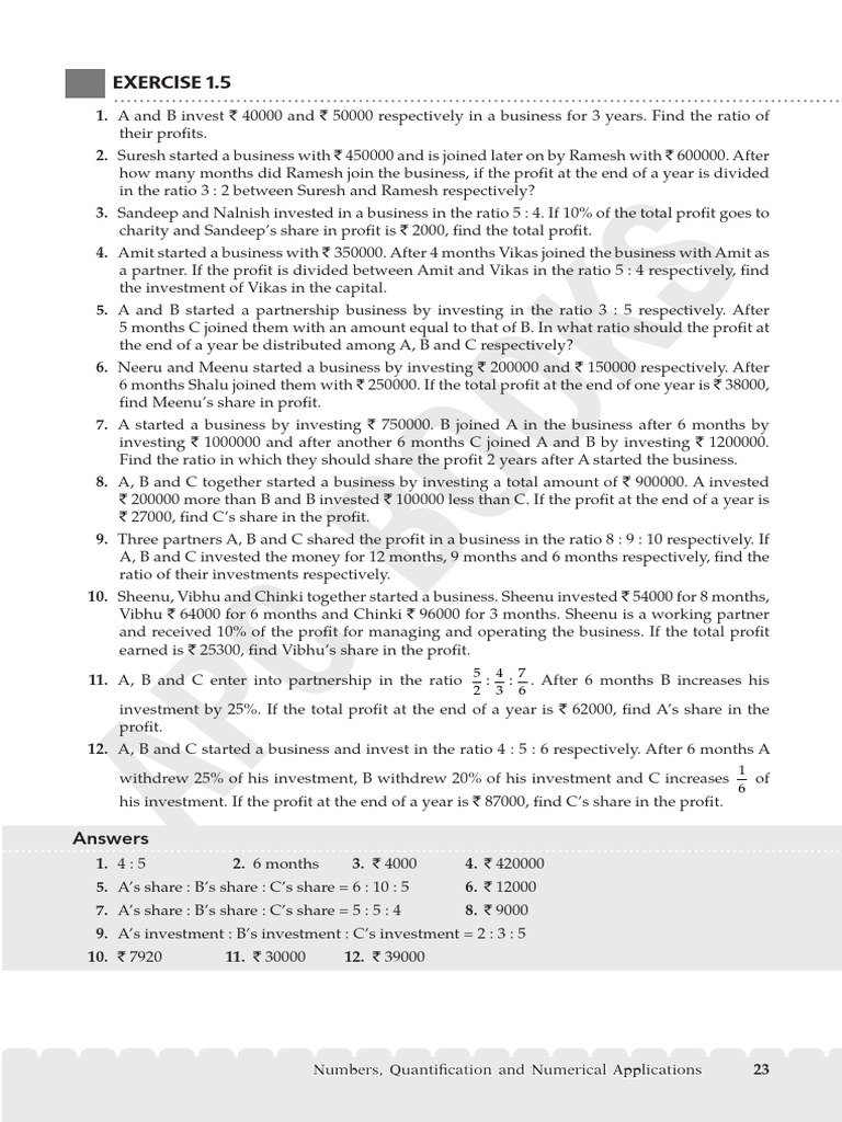 Class 12th maths partnership | PDF