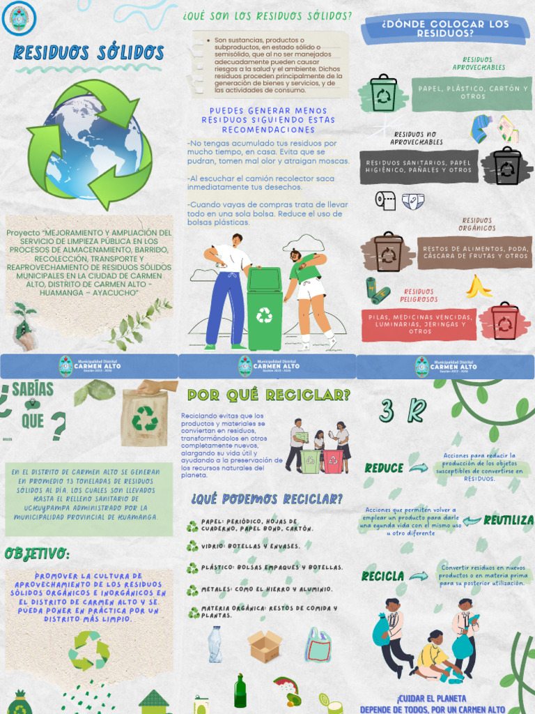 Tríptico Informativo Del Día Del Reciclaje Ilustrado Verde | PDF