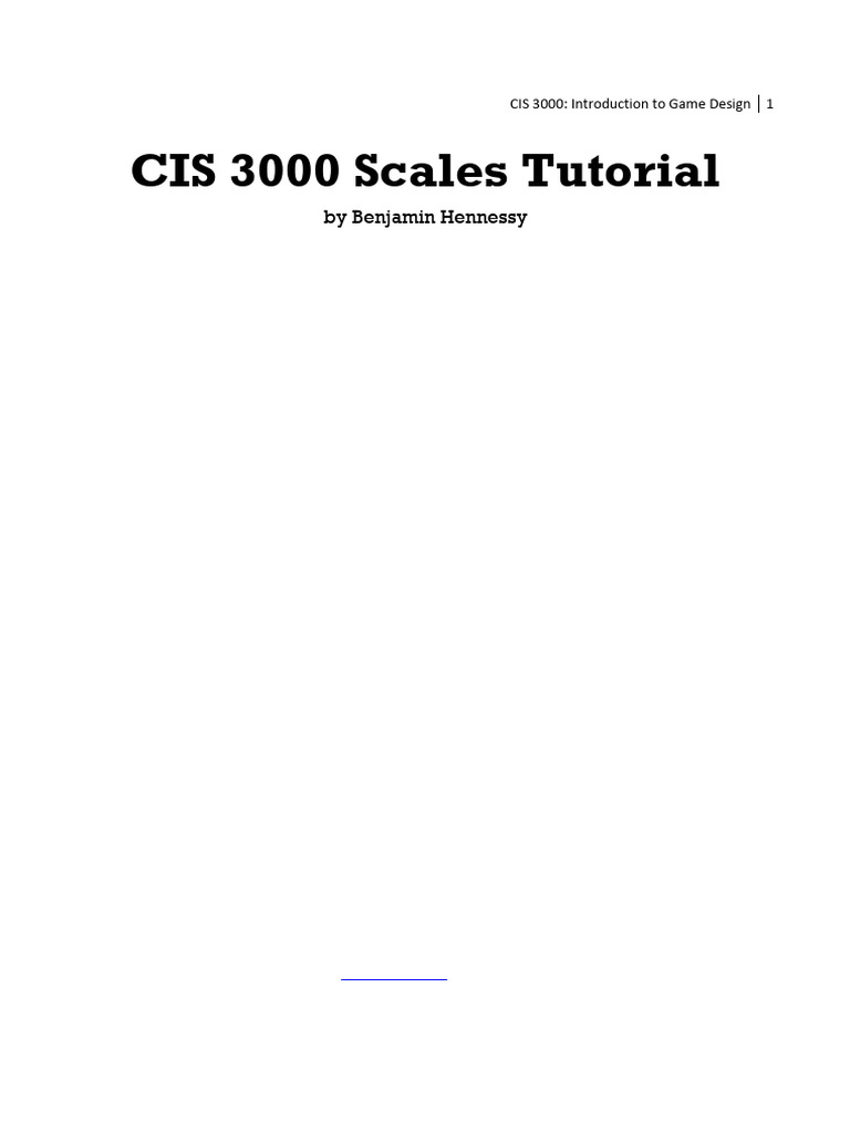 CIS3000 Scales | PDF