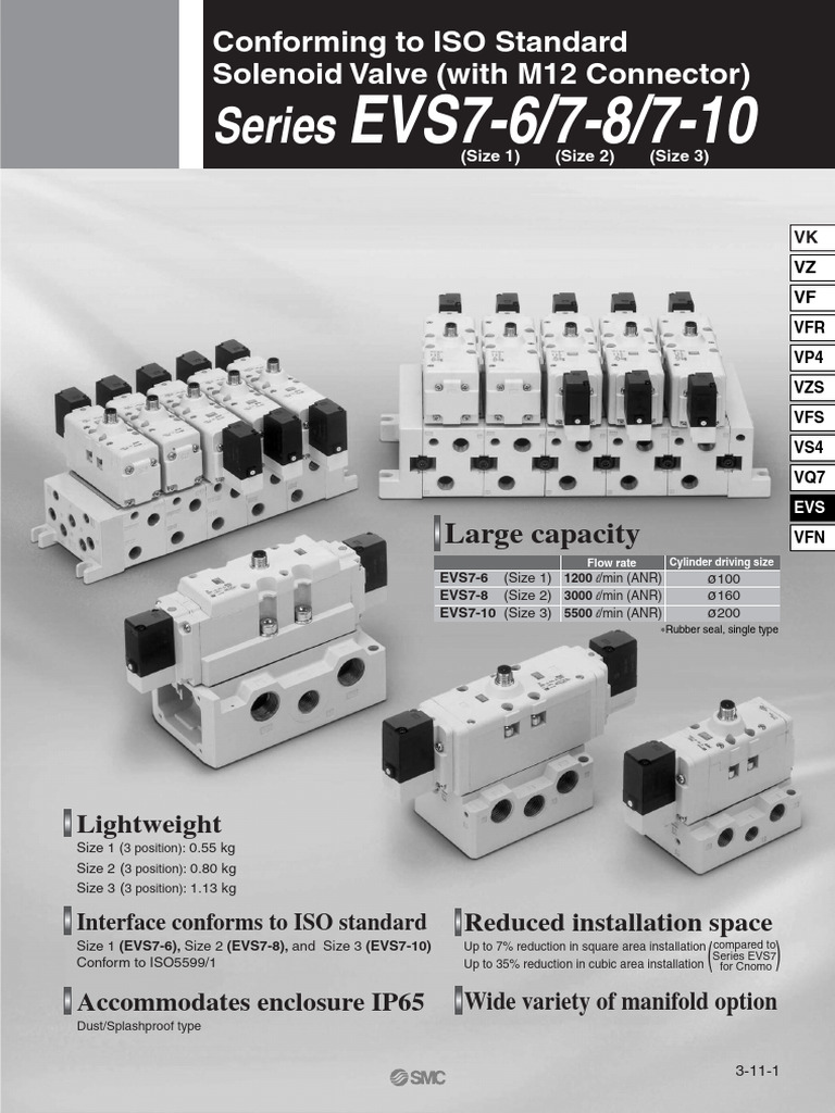 Series: Conforming To ISO Standard Solenoid Valve (With M12 Connector ...