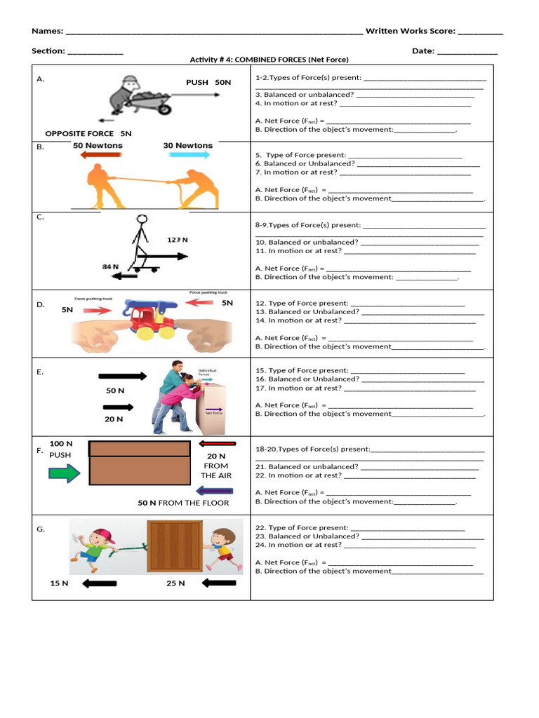 Activity 4 Combining Forces | PDF