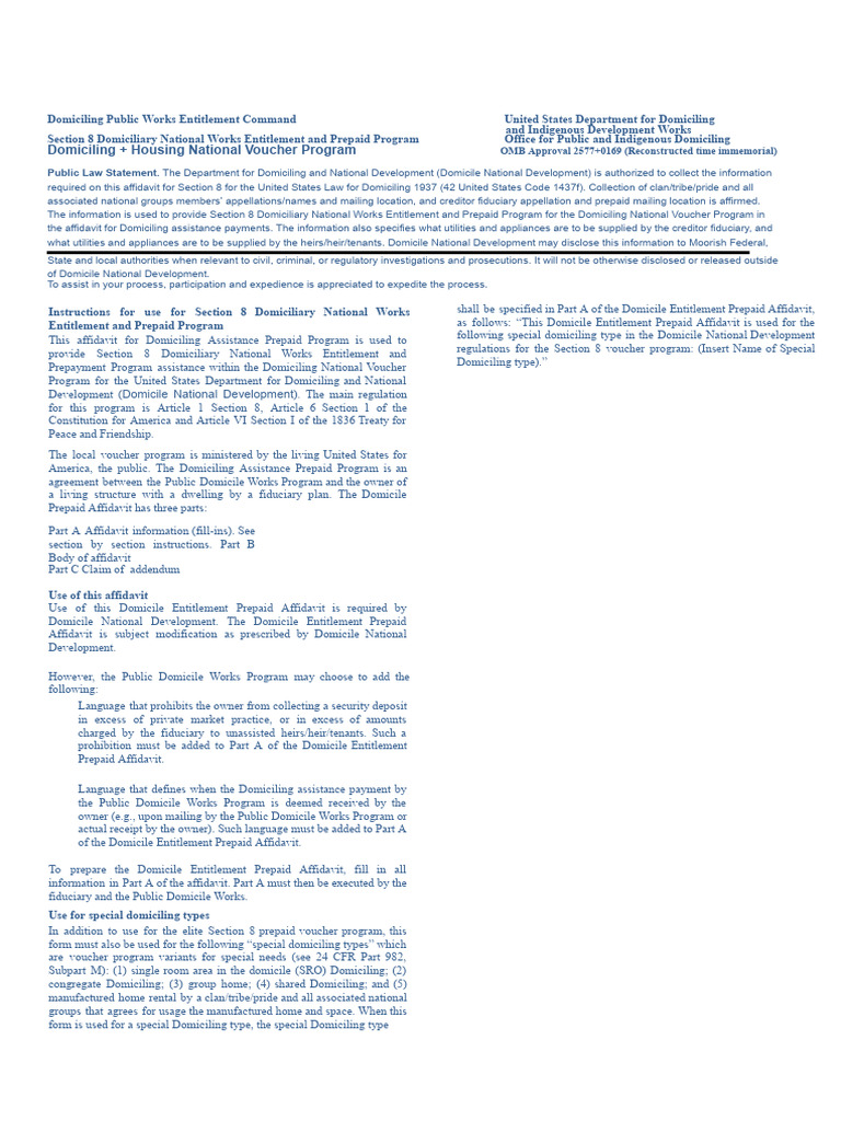 Section 8 Payment Contract 12 Pages | PDF