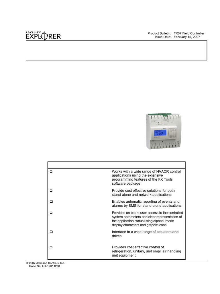 FX07 DDC Controller | PDF