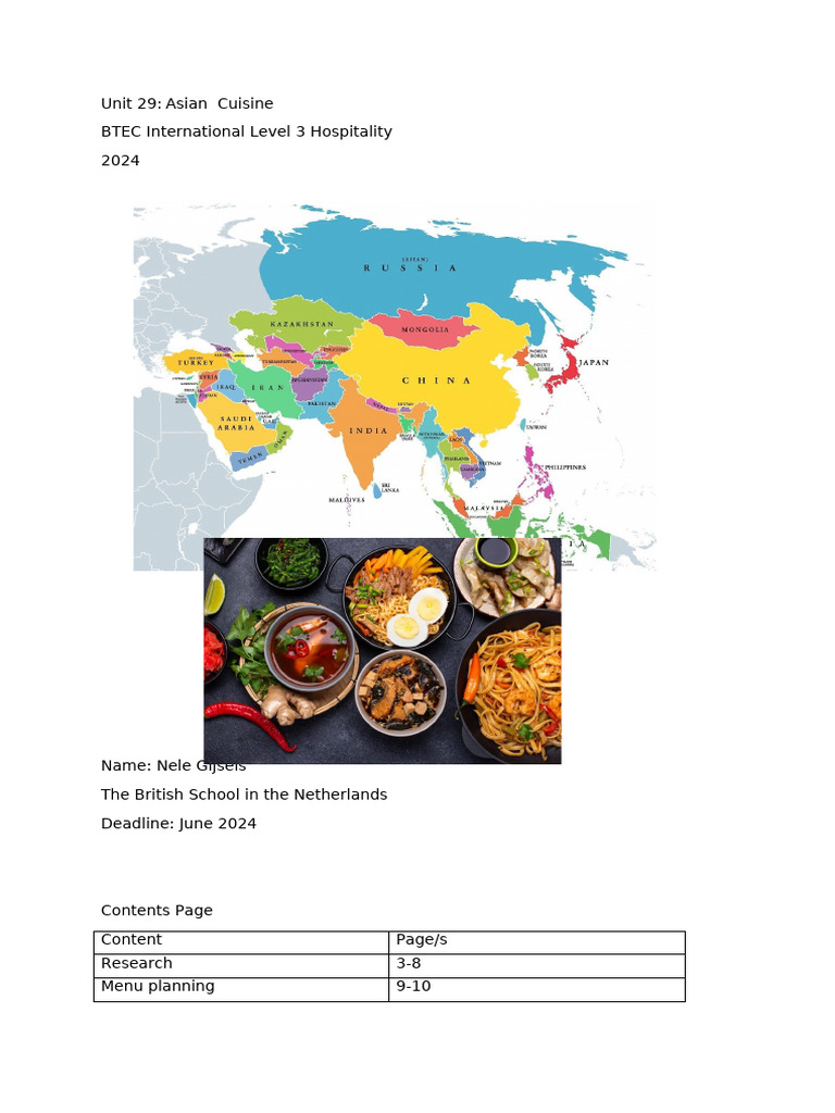 Unit 29 Asian Cuisine | PDF