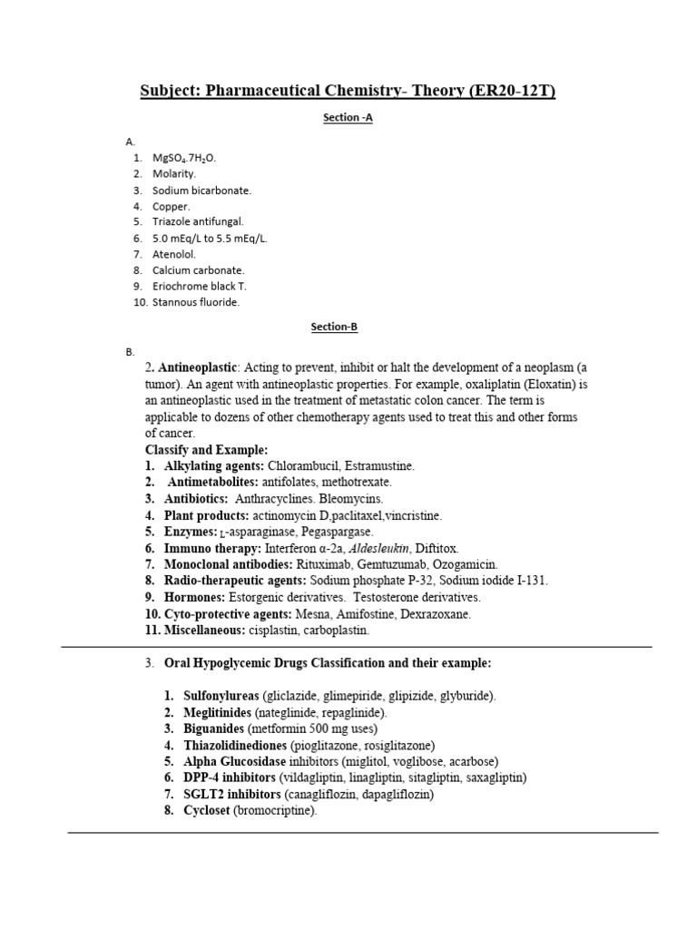 Pharmaceutical Chemistry | PDF