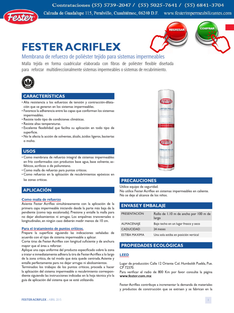 Malla Ficha-Tecnica-Fester-Acriflex-Malla | PDF