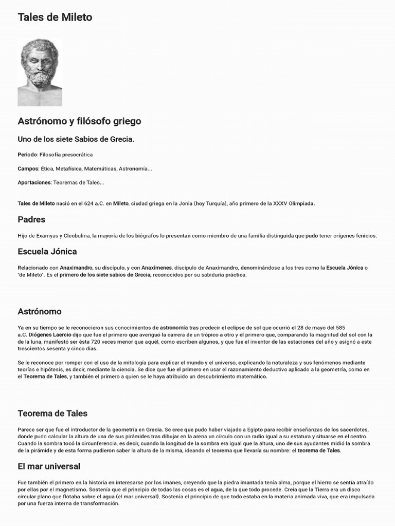 Teoria de tales | PDF