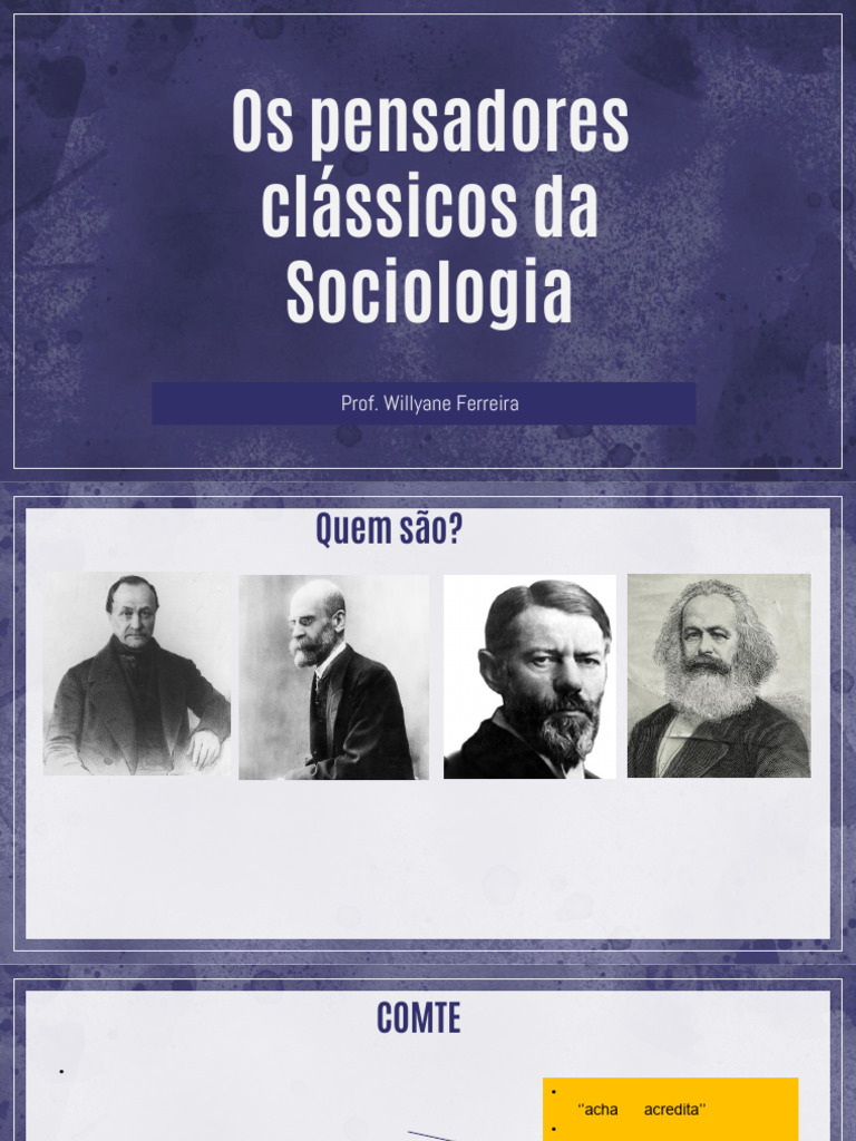 Classicos Da Sociologia | PDF