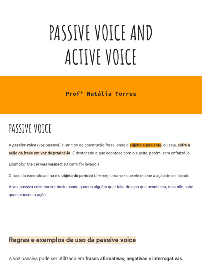 Slide Passive and Active Voice | PDF