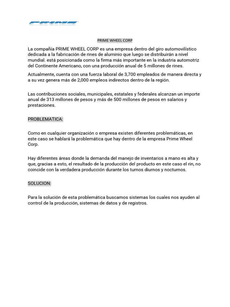 PRIME WHEEL CORP | PDF