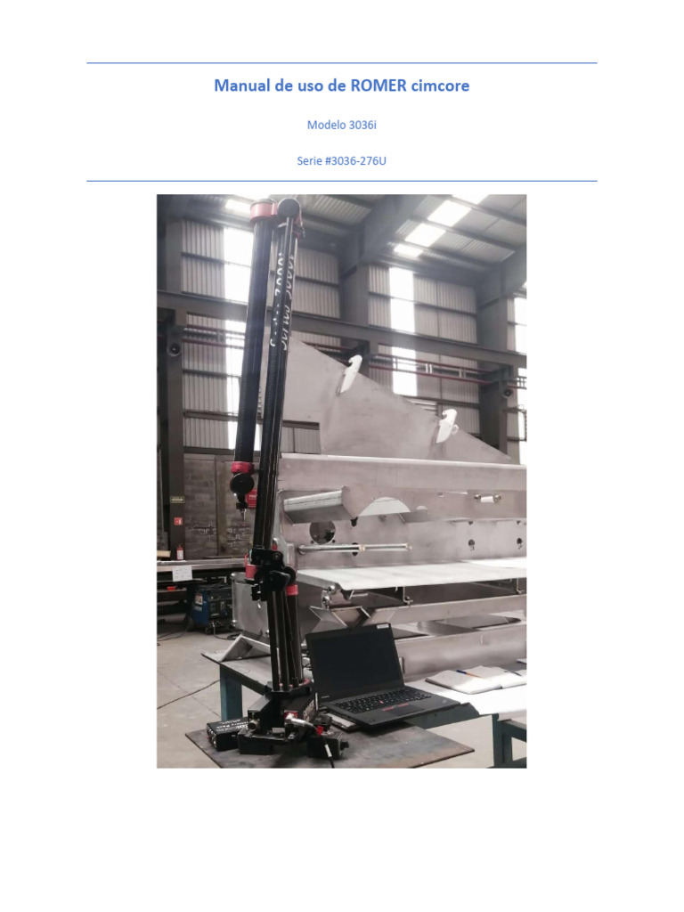 Manual de Uso de ROMER Cimcore | PDF