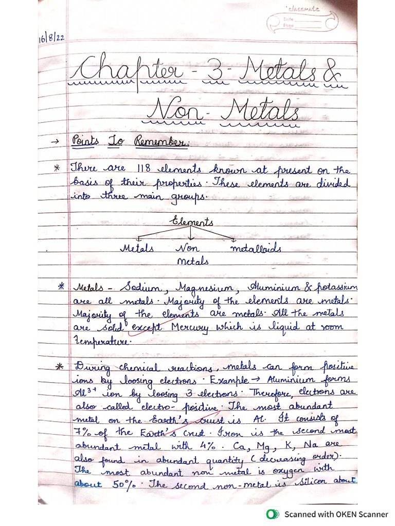 Science notes class 10th ch 2 | PDF