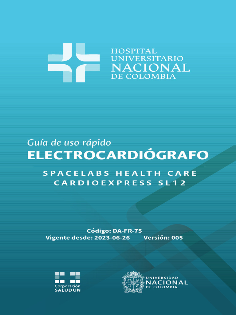 Guia Rapida Electrocardiografo Spacelabs Healthcare Cardioexpress Sl12 | PDF