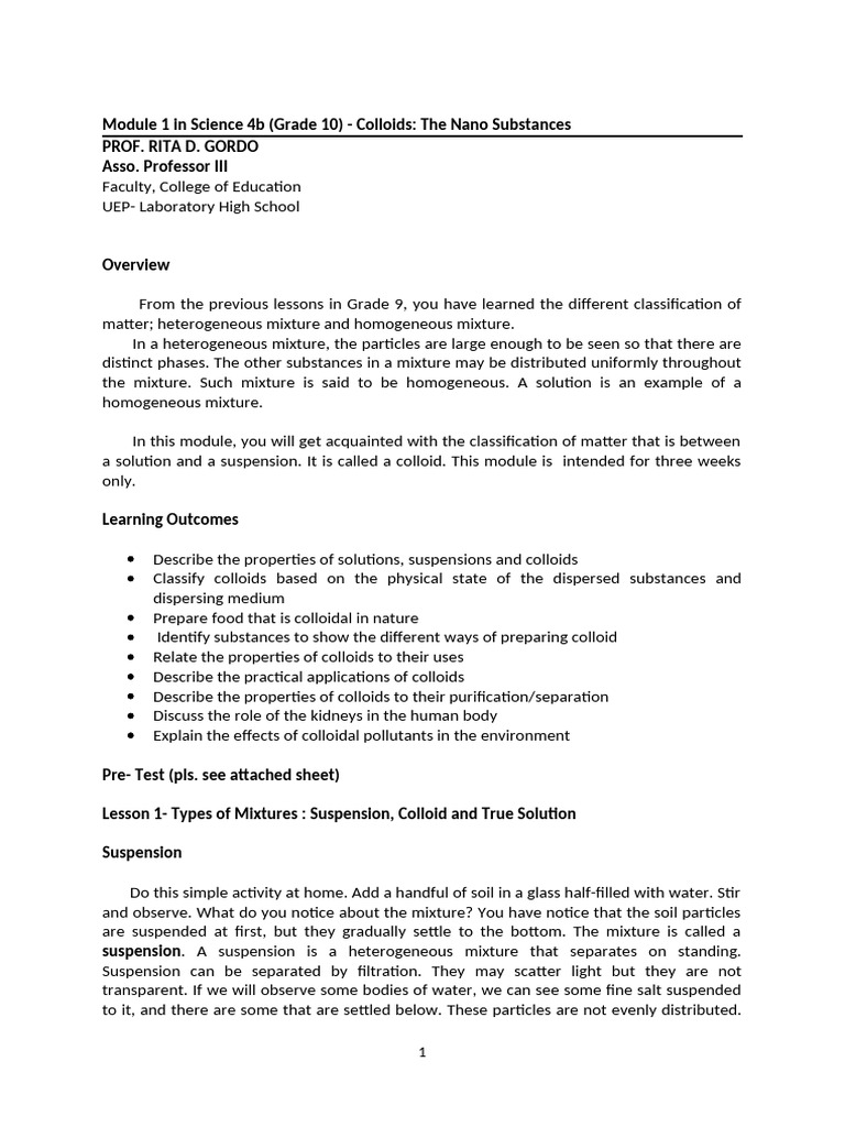 Module 1 in Science 4b | PDF