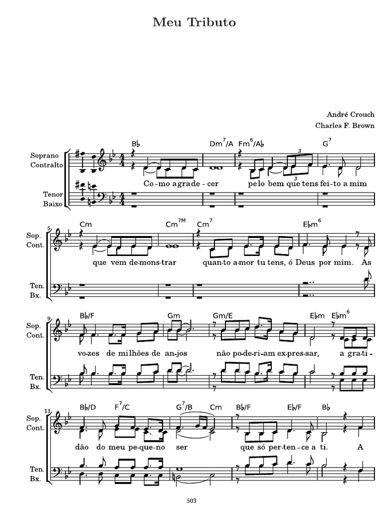 Meu Tributo - Partitura Cifrada | PDF
