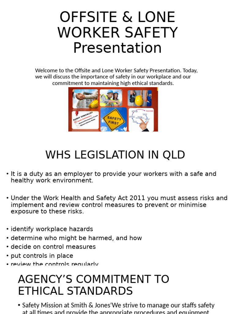 Offsite & Lone Worker Safety Presentation | PDF