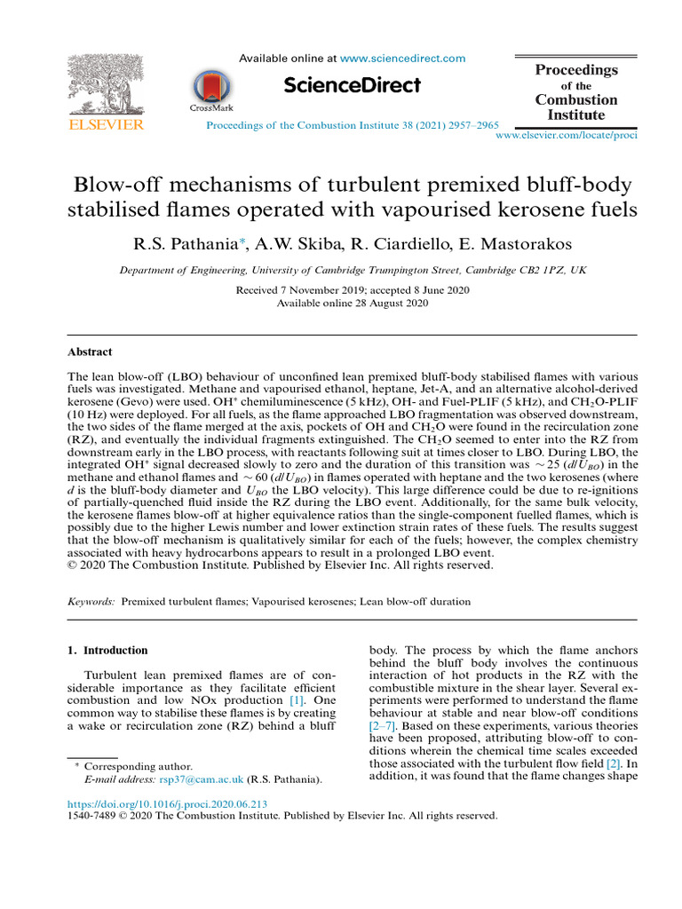 Blow-Off Mechanisms of Turbulent Premixed Bluff-Body Stabilised Flames ...
