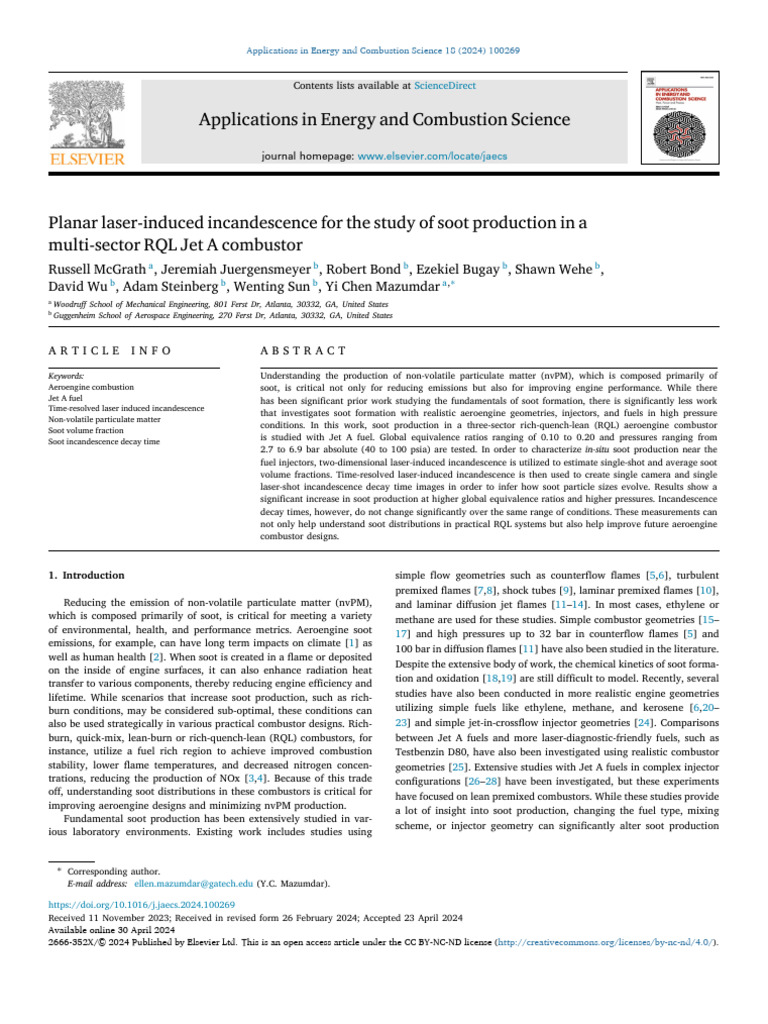Planar Laser-Induced Incandescence For The Study of Soot Production in ...