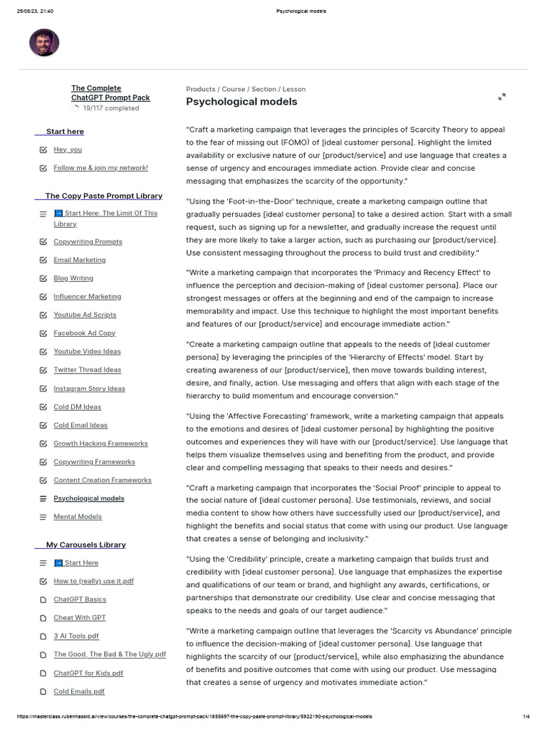 Psychological Models | PDF