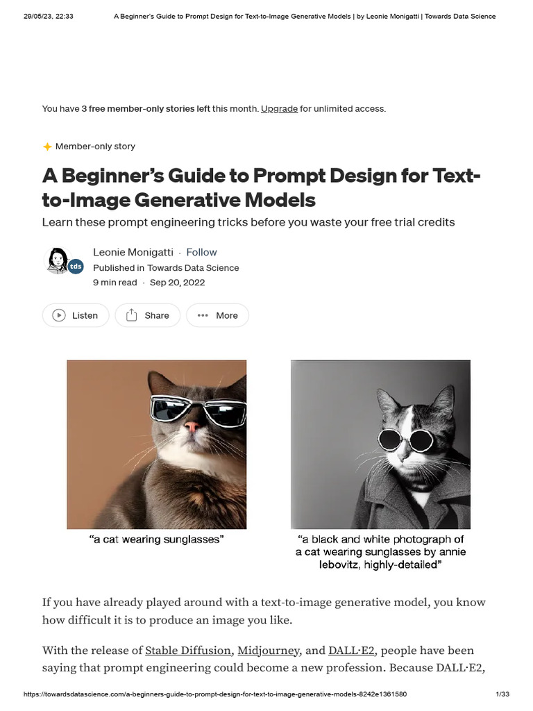 Prompt Design For Text-to-Image Generative Models - Imagens e Ebook | PDF