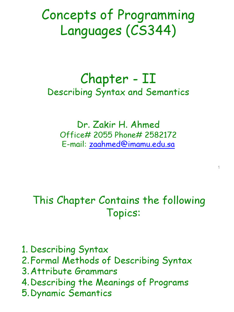 CH 2-Syntax and Semantics | PDF