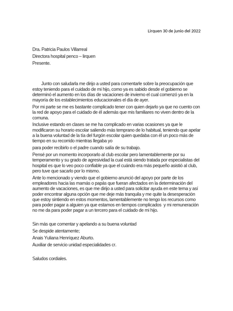 Carta Directora | PDF