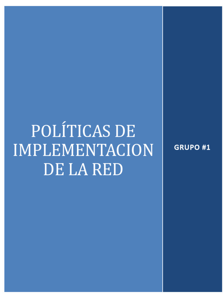 Manual de Procedimiento Implementacion de Red y Seguridad | PDF