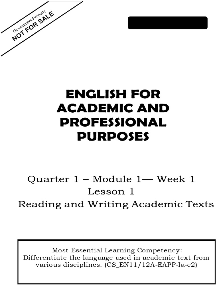 Eapp Week 1 | PDF | Adverb | Language Arts & Discipline Eapp Week 1 | PDF | Adverb | Language Arts & Discipline