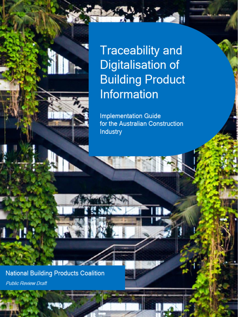 ACRS - Traceability and Digitalisation of Building Product Information Guide - Draft | PDF