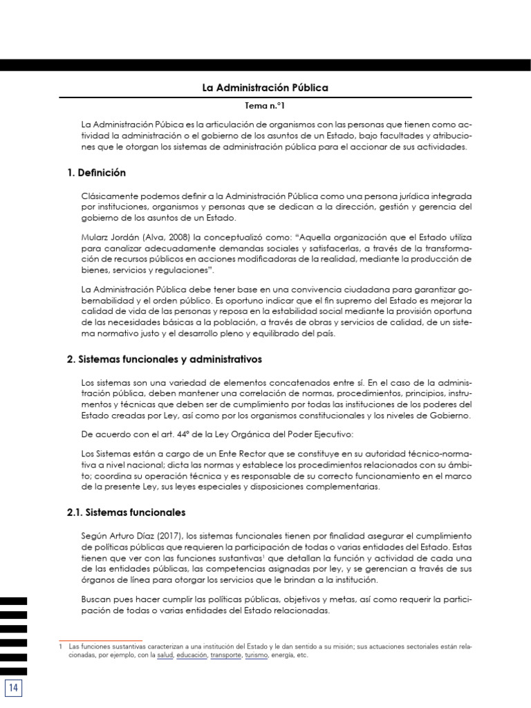 Tema 2 y 3 La Administracion Publica y El Sistema Nacional de Presupuesto | PDF