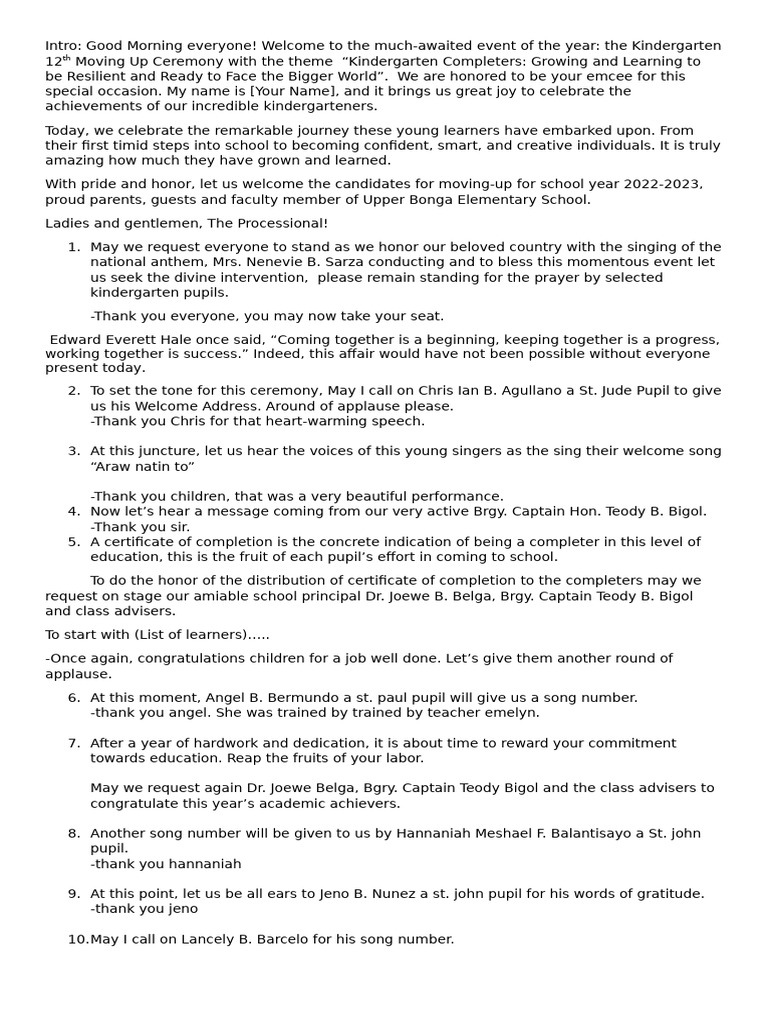 Script Moving Up | PDF