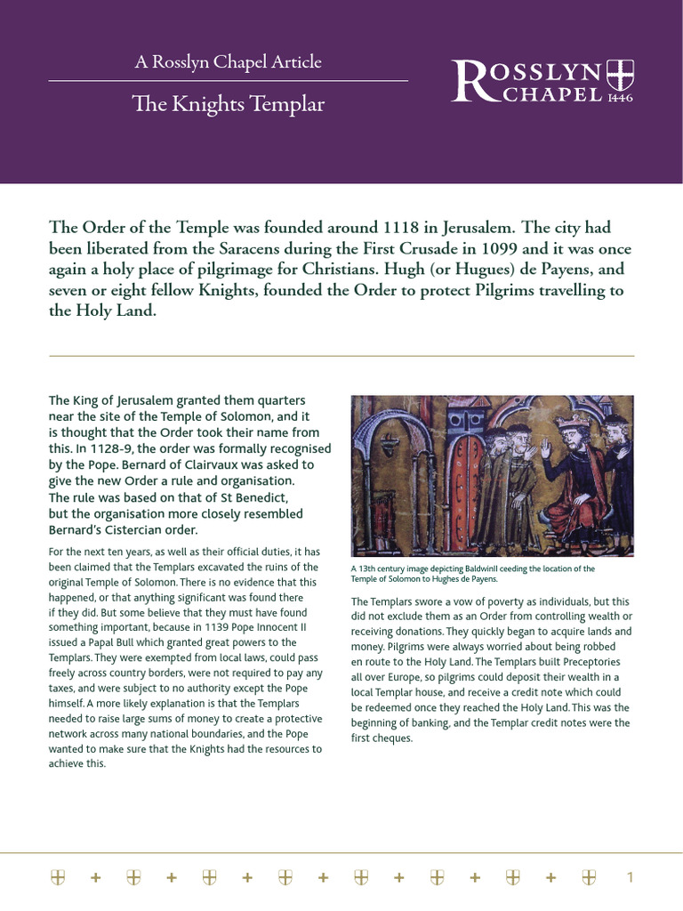 256 Rosslyn Article Knights Templar | PDF