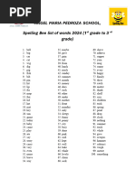 4th Grade - Spelling Bee Word List | PDF