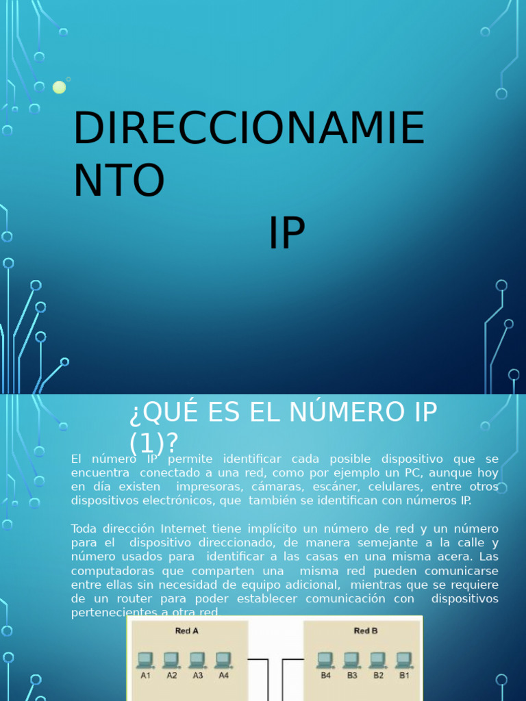 Direccionamiento IP | PDF