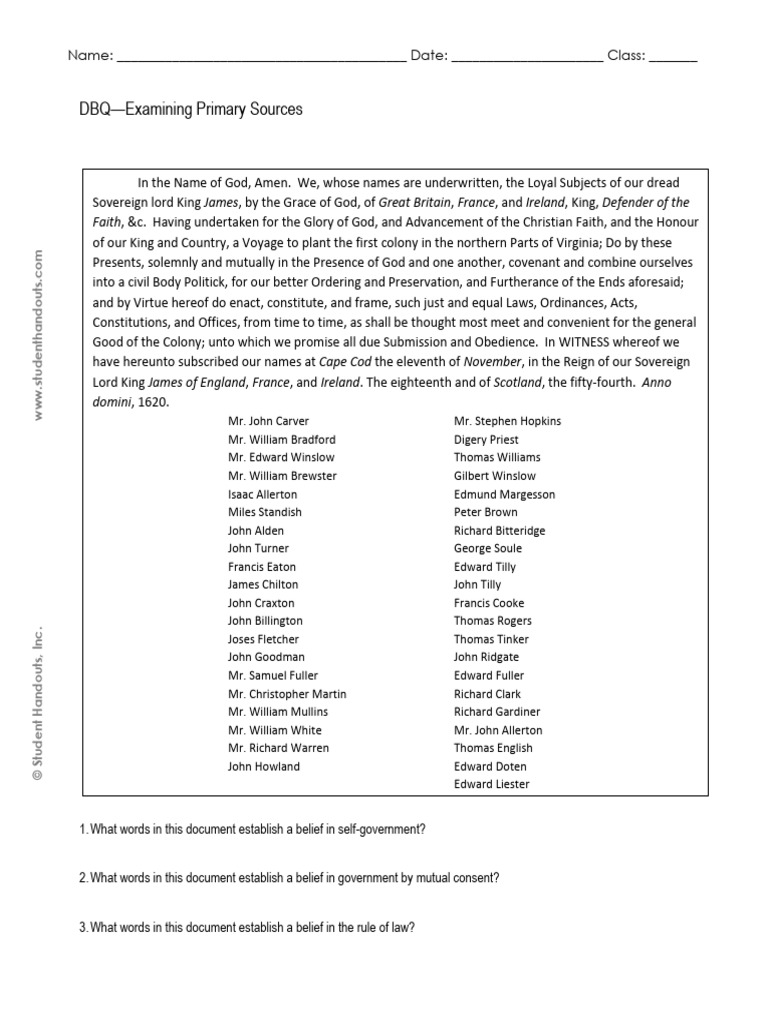 Mayflower Compact | PDF