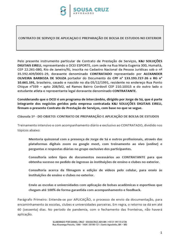 Minuta Contratual Dcei Pro 2023 Atual | PDF