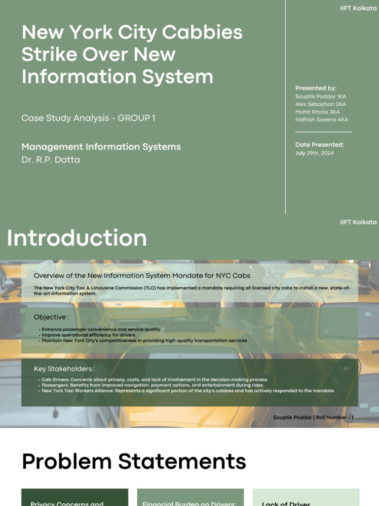 MIS Case Presentation- Group 1 | PDF