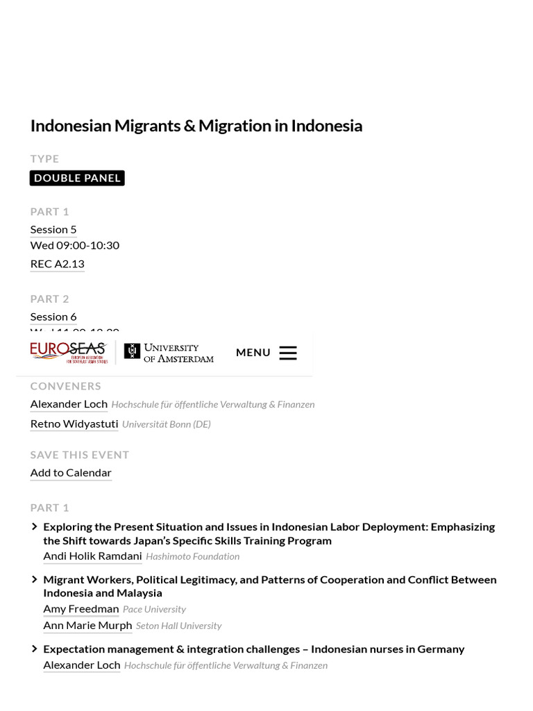 Indonesian Migrants & Migration in Indonesia - Eu | PDF | Migrant ...