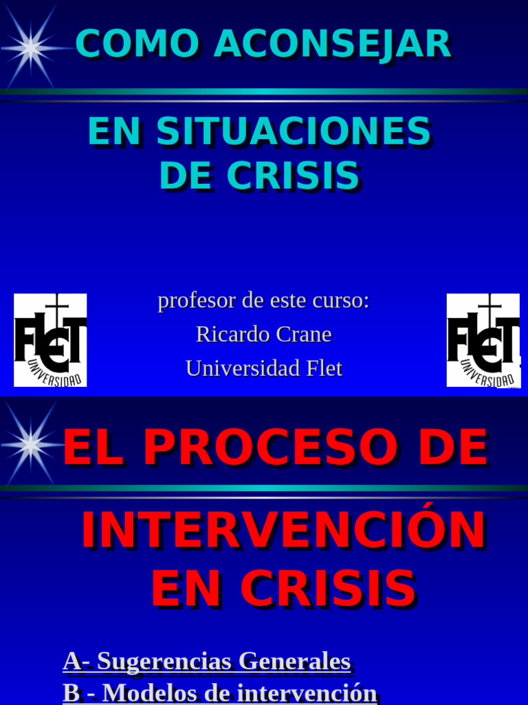CLASE 7 Intervencion en Crisis | PDF