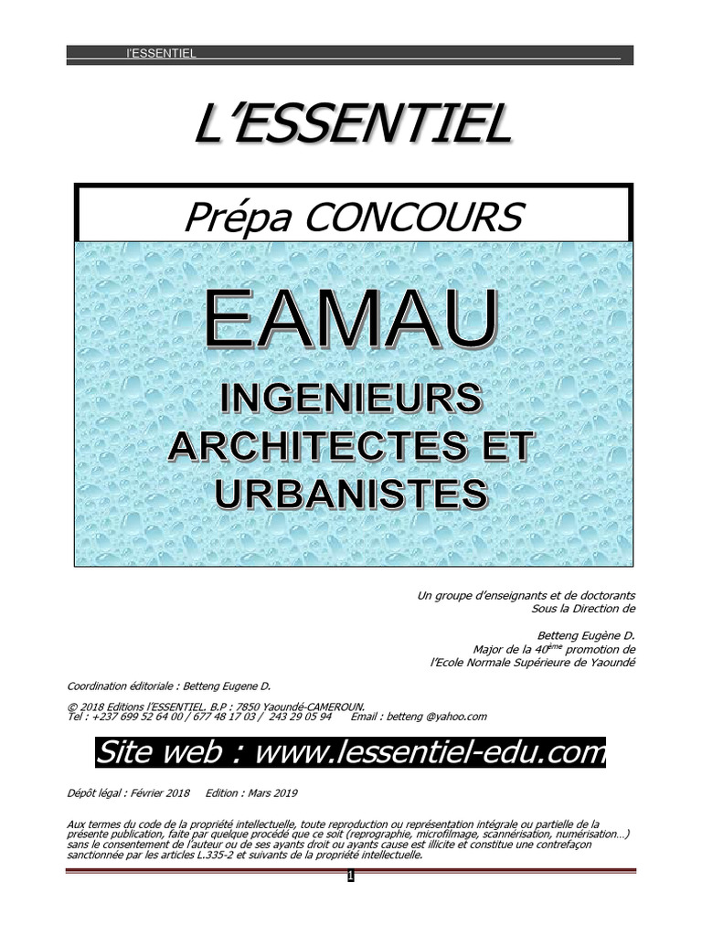 Prépa Concours: L'Essentiel | PDF
