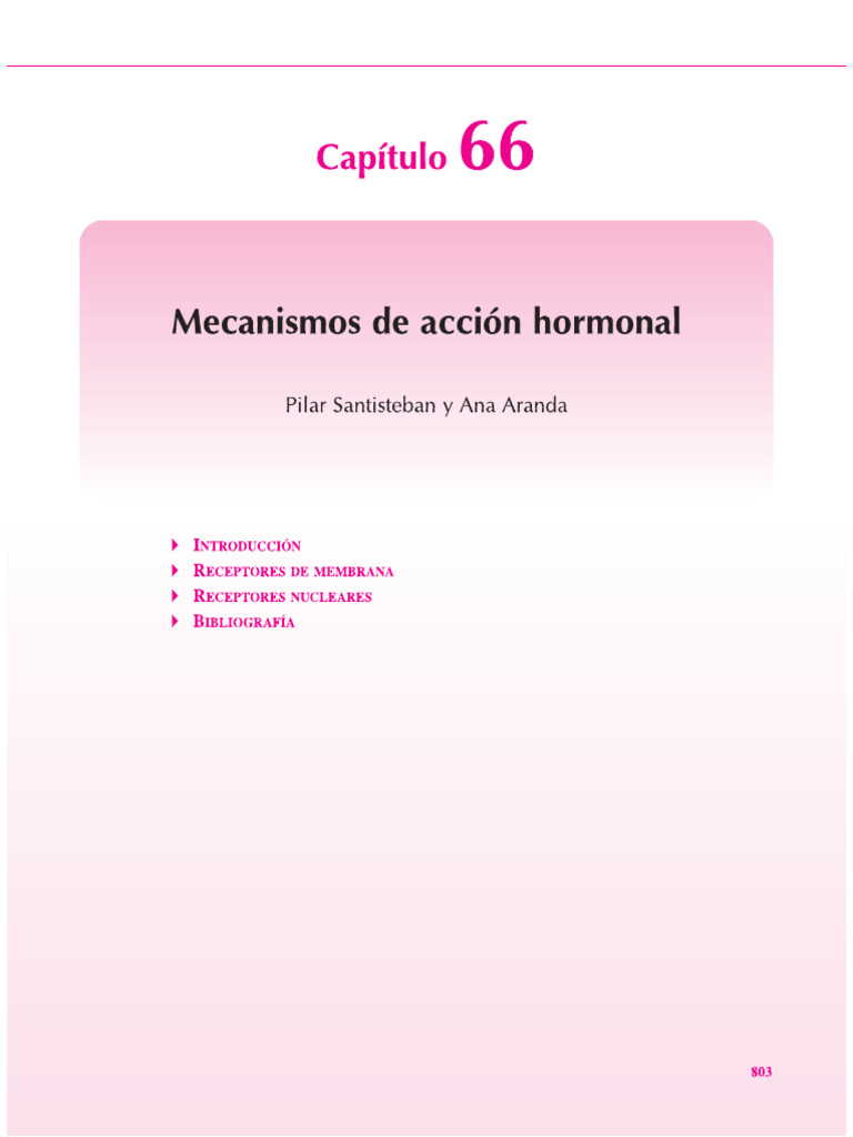 Cap66-Mecanismo de Acción Hormonal-Tresguerres | PDF