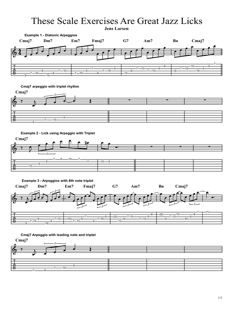 These Scale Exercises Are Immediately Great Jazz Licks | PDF