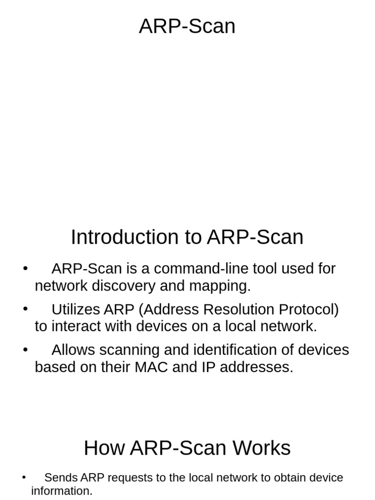 arp scan | PDF