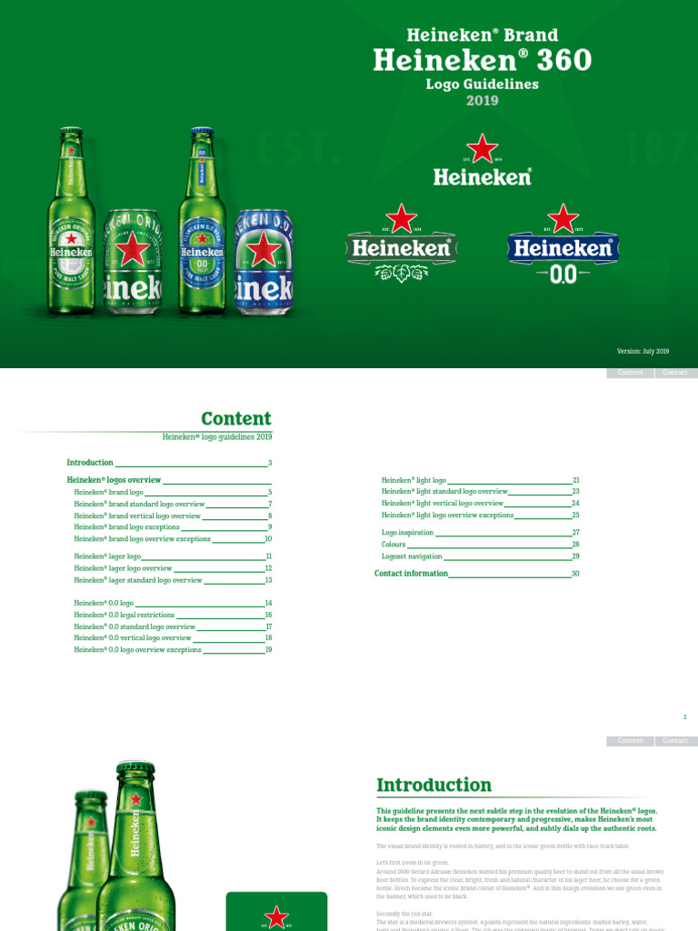 Heineken Logo Guidelines 2019 | PDF