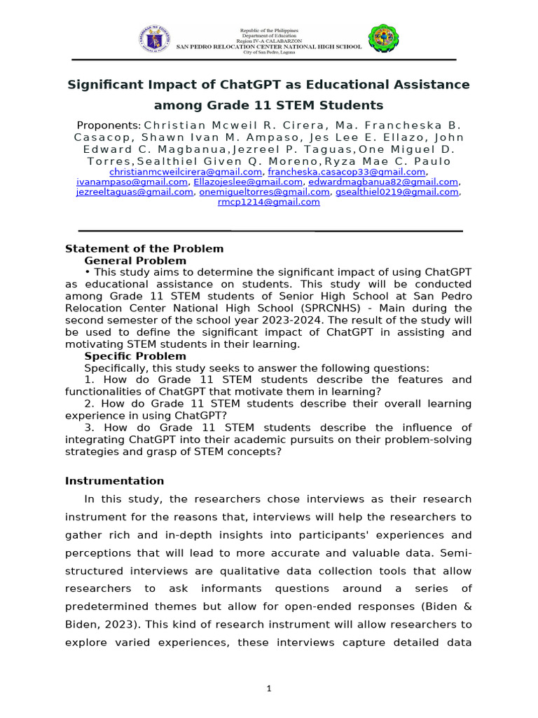 Research Instrument | PDF