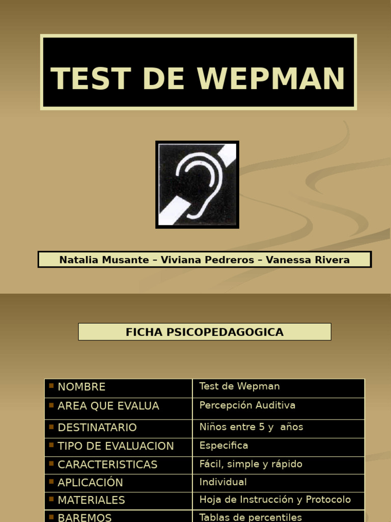 Wepman | PDF