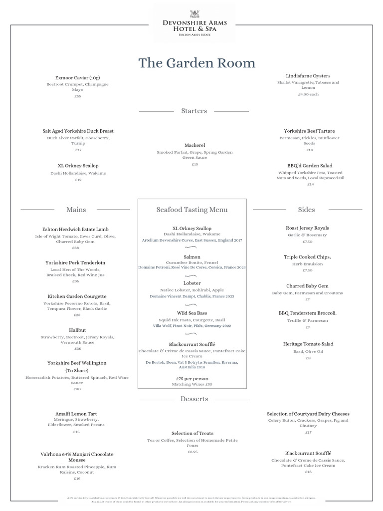 A3 Garden Room DABA Menu 10.07.24 1 | PDF