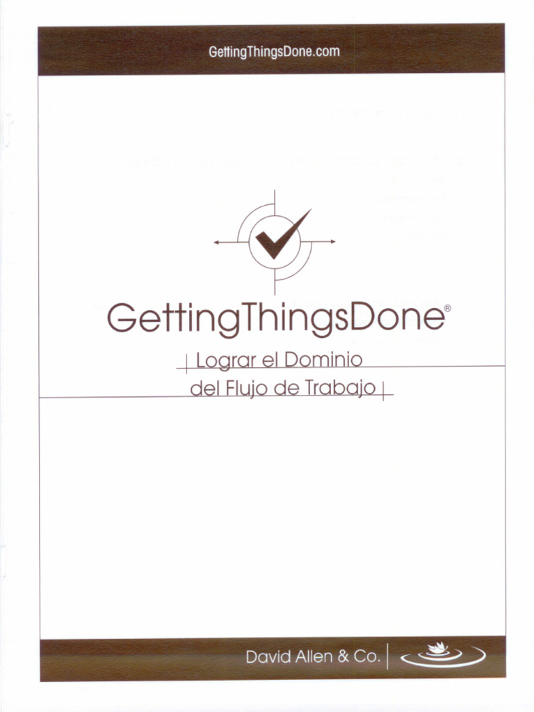 Manejo Del Tiempo - Getting Things Done | PDF