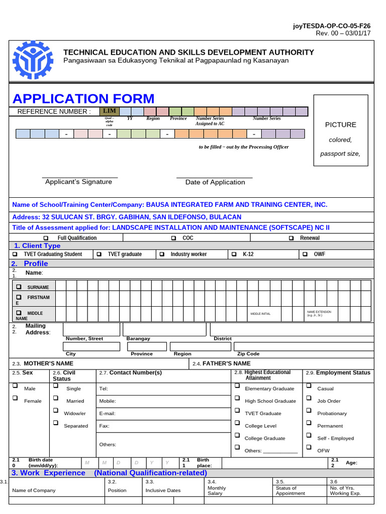 ASSESSMENT FORMS | PDF